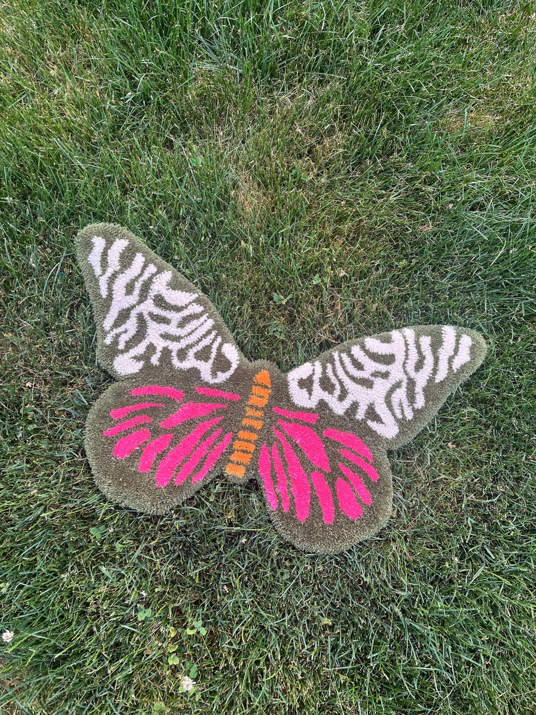 Butterfly Tufted Rug Decor, Moth Wall Hanging Art - Etsy