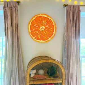 Orange Tufted Wall Hanging, Fruit Wall Decor Rug, Custom Citrus ...