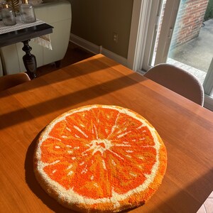 Orange Tufted Wall Hanging, Fruit Wall Decor Rug, Custom Citrus ...