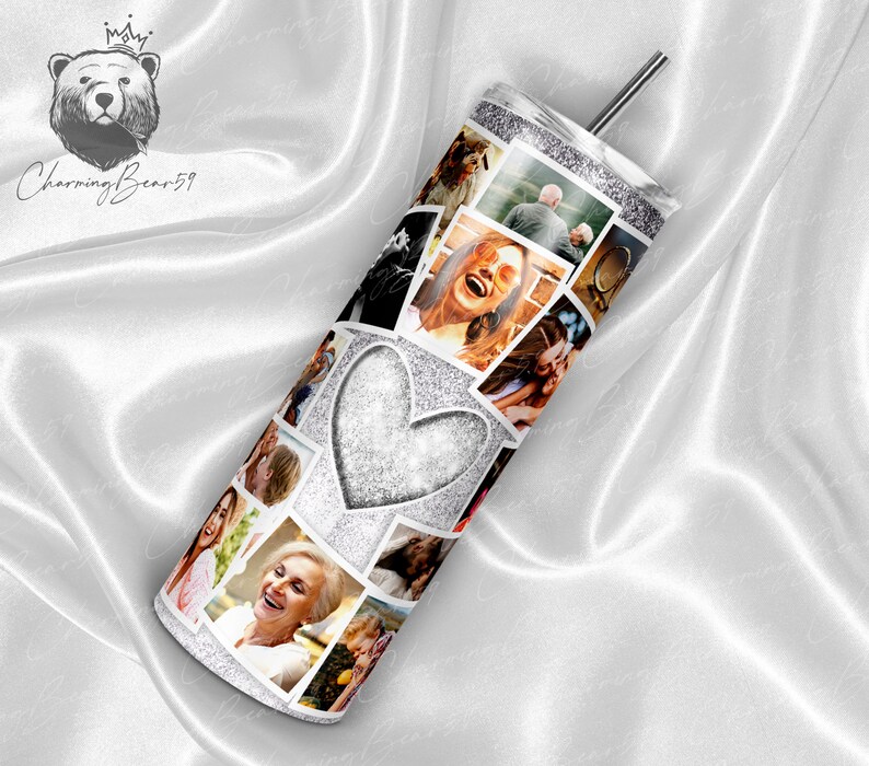 Glitter Tumbler 21 Picture, Heart Photo Tumbler Template, Heart Frame ...