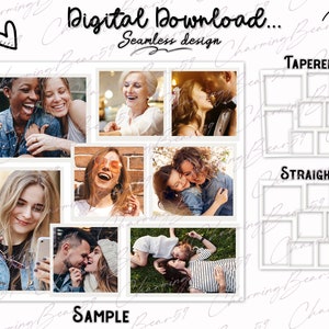 Frame Photo Tumbler PNG, Photo Collage Template 20oz Skinny Tumbler Png ...