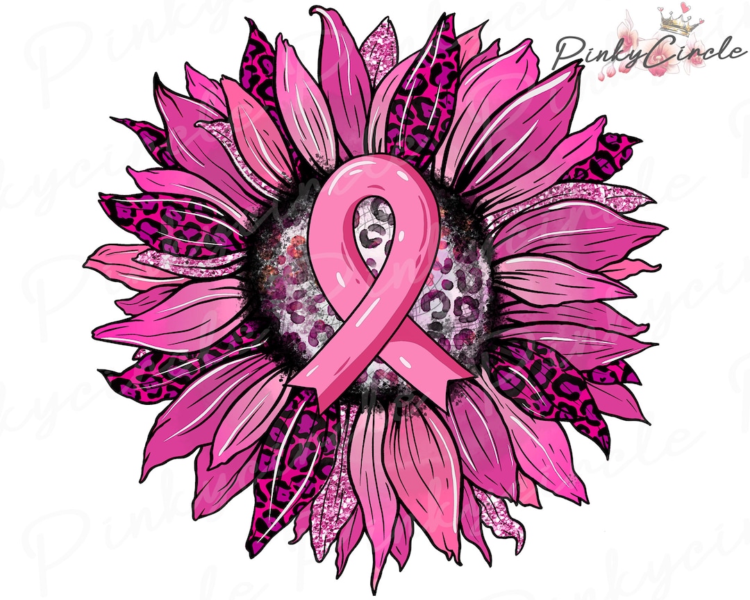 Pink Leopard Sunflower Breast Cancer Png Breast Cancer Awareness