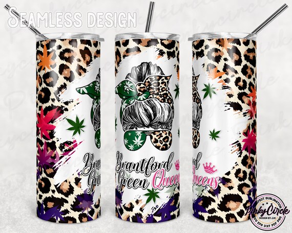 Leopard Her Royal Highness Weed Leaf 20oz Skinny Png Tapered | Etsy