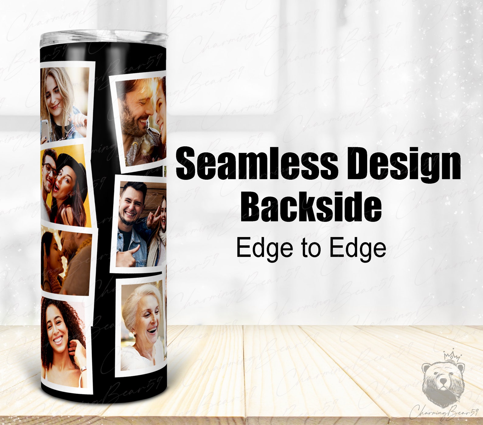 16 Photo Collage, Frame Photo Tumbler Template, Photo Collage Png ...
