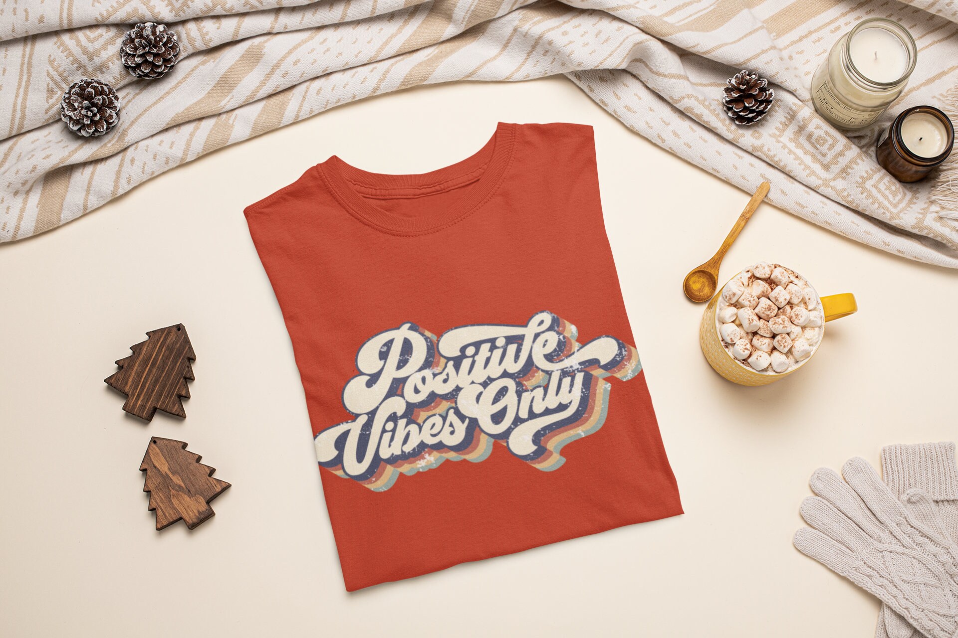 Retro Positive Vibes Only Sublimation Png Vintage Png Design | Etsy