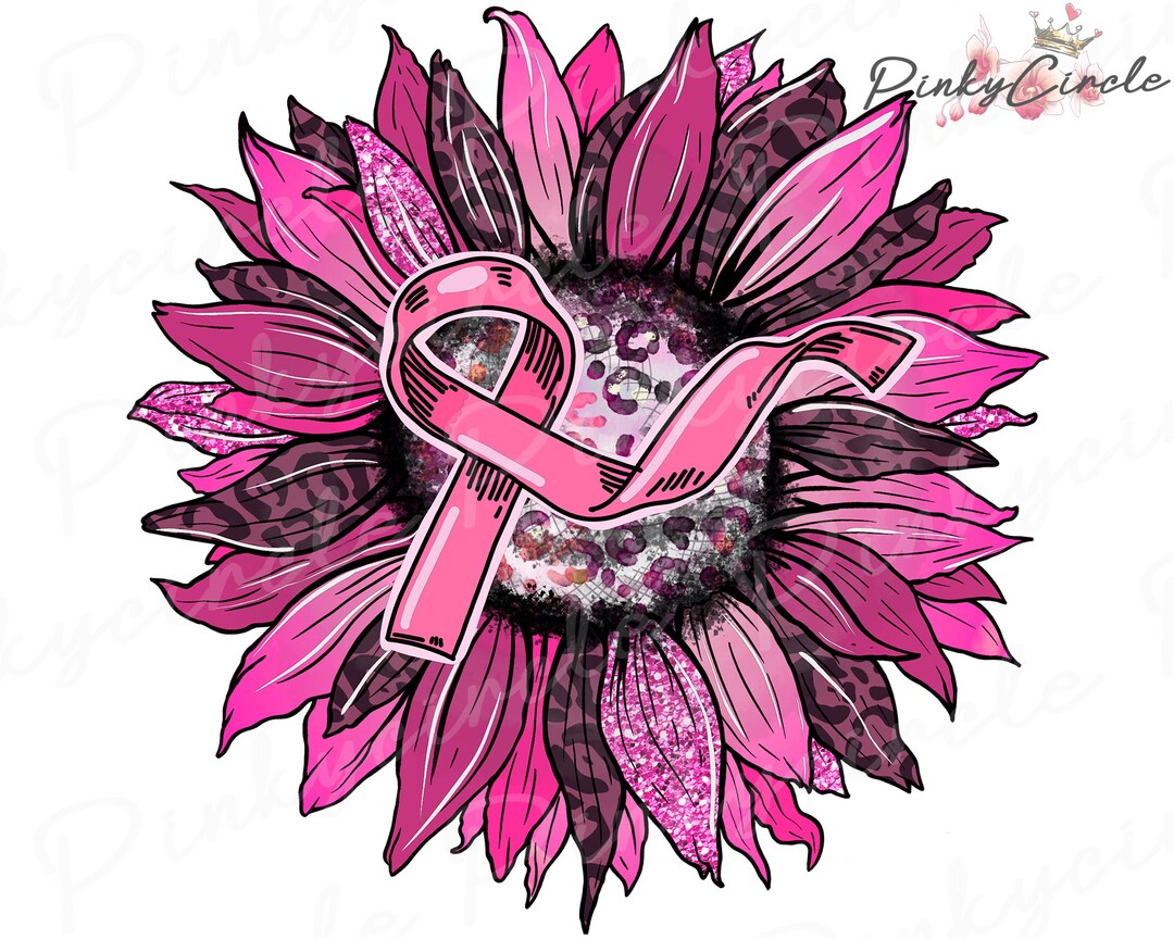 Pink Leopard Sunflower Breast Cancer Png Breast Cancer Awareness
