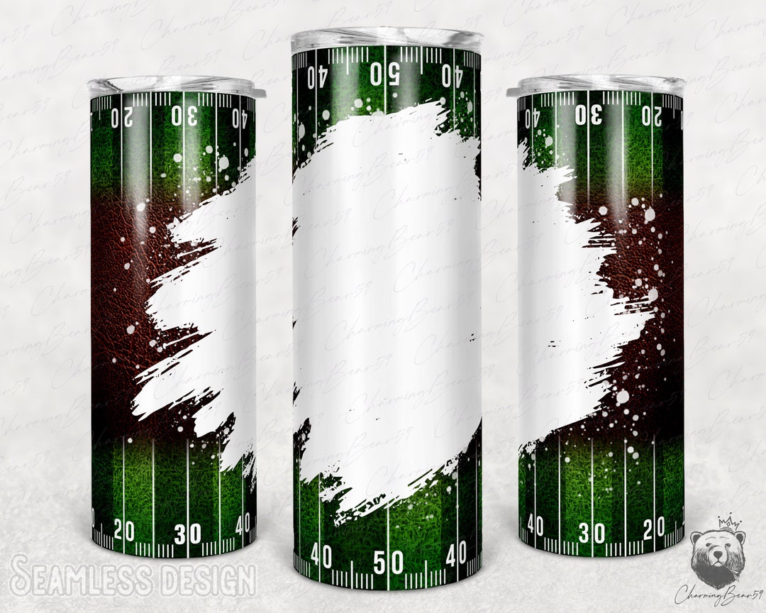 Football Field Tumbler Leather Tumbler, Football Mom Tumbler ...