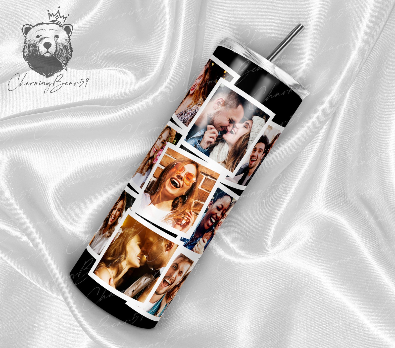16 Photo Collage, Frame Photo Tumbler Template, Photo Collage Png ...