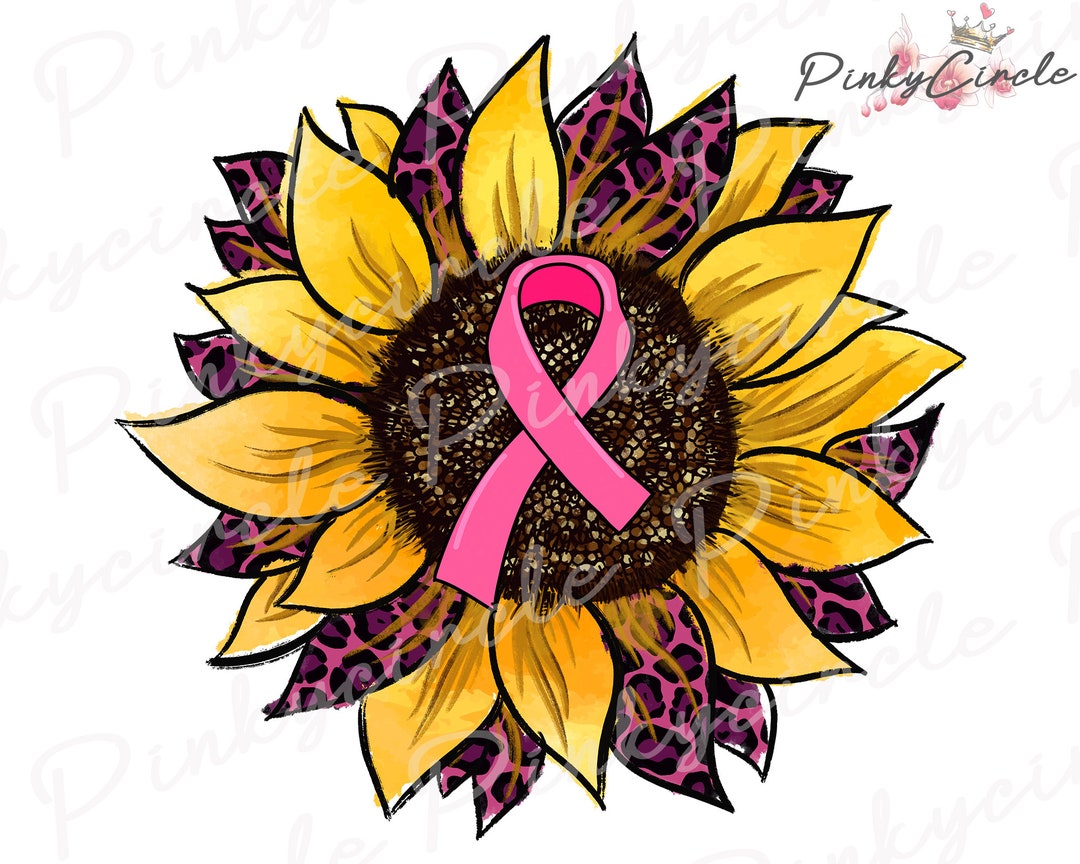 Pink Leopard Sunflower Breast Cancer Png, Breast Cancer Awareness ...
