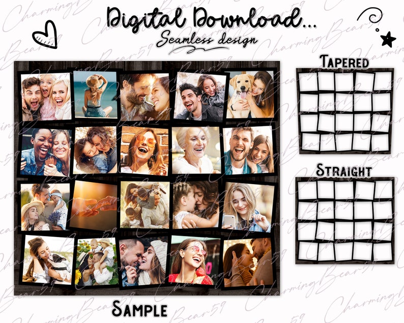 20 Photo Collage 20oz Skinny Tumbler Png Sublimation, Frame Photo ...