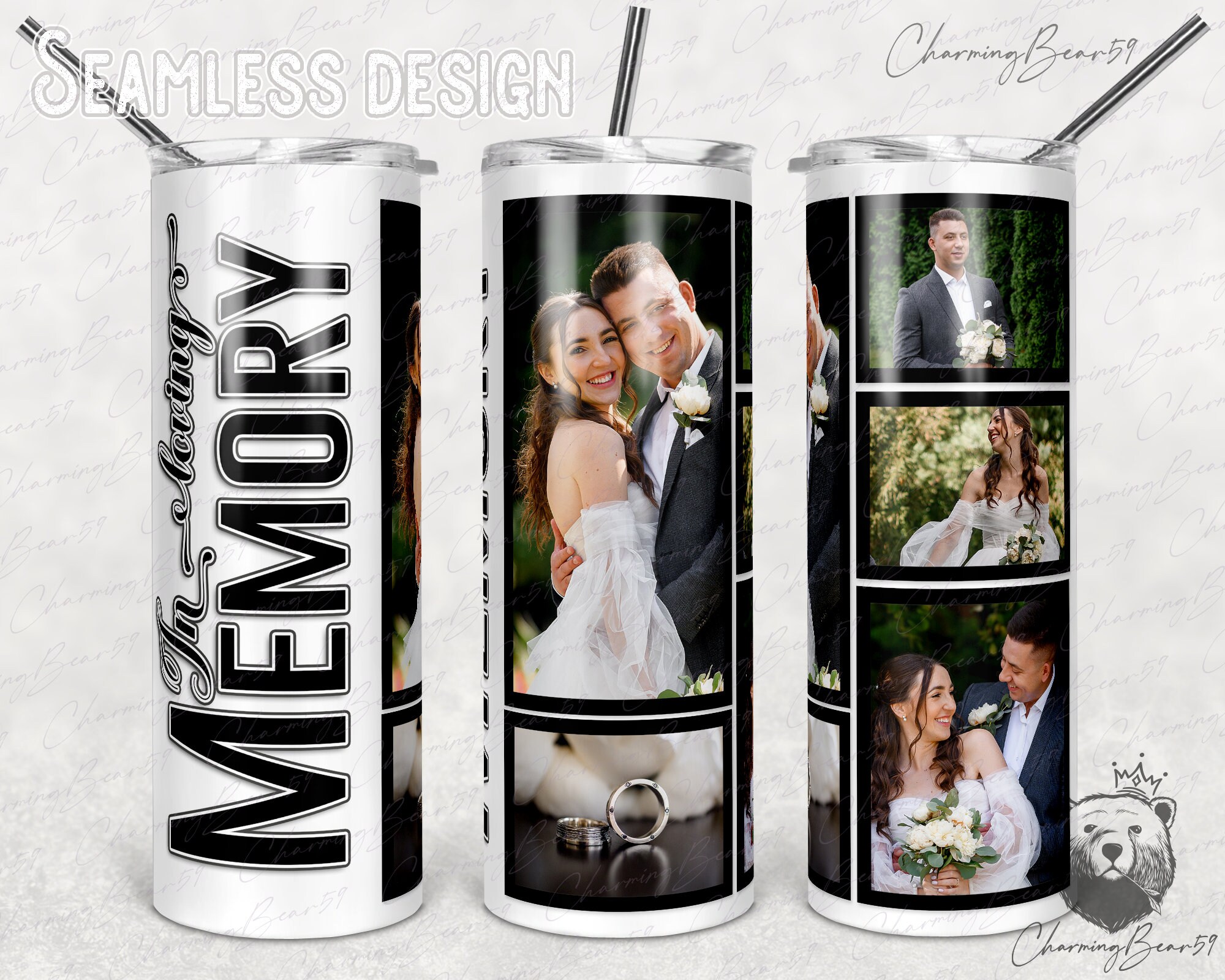 Memorial Tumbler, Love Tumbler Wrap With Picture, Couple Tumbler Wrap ...