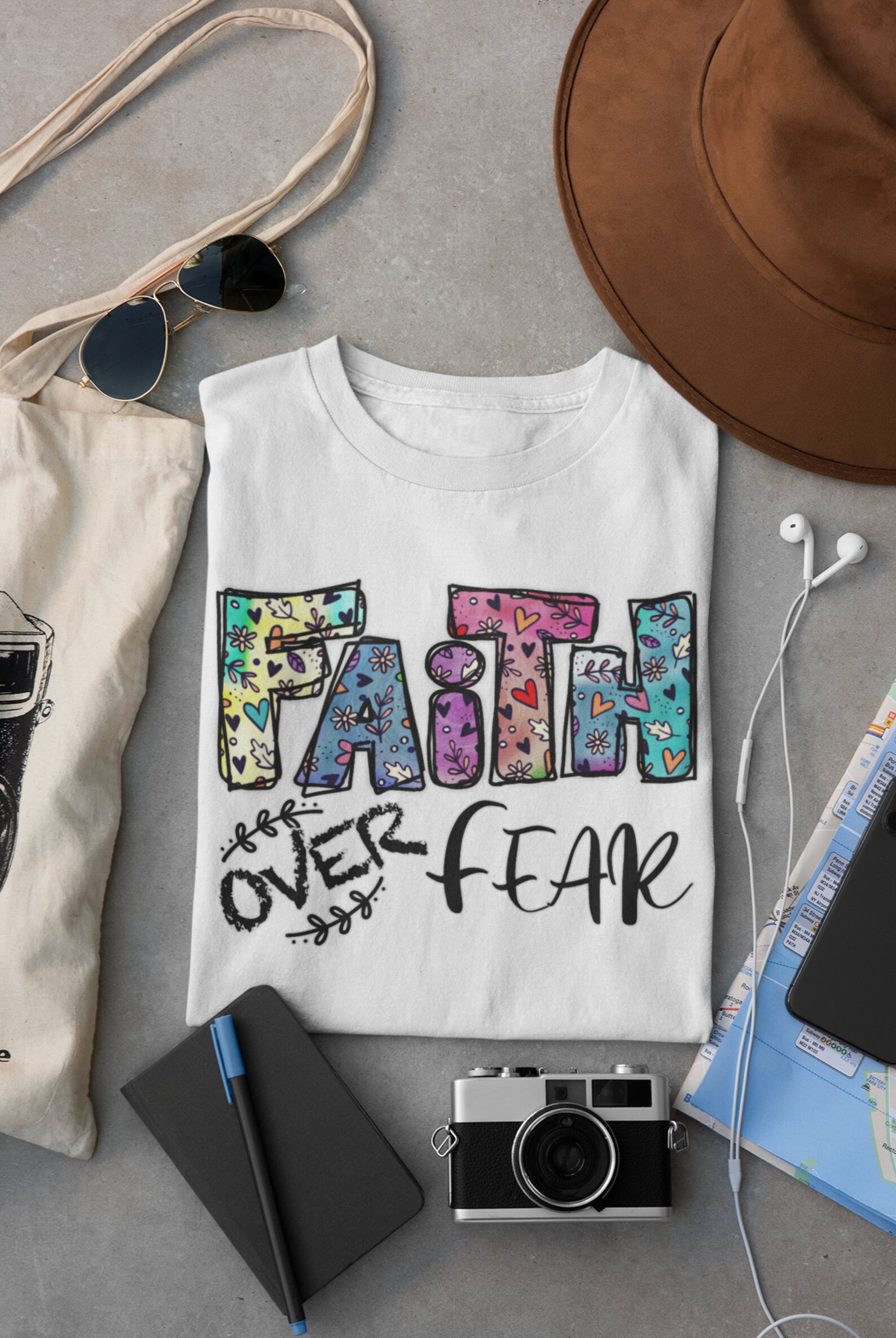 Faith Over Fear, Faith PNG Files for Sublimation Printing, Faith Over ...