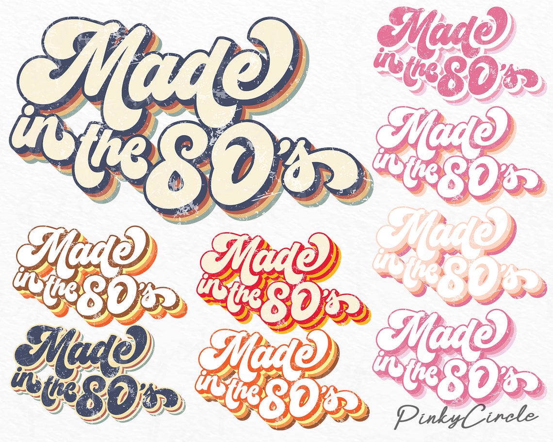 Made in the 80s PNG File Sublimation Designs Downloads 80s - Etsy