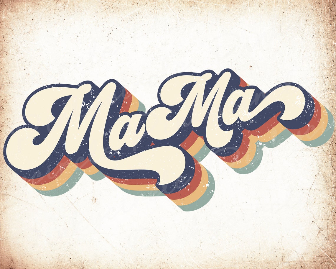 Retro Mama Png Mama Sublimation Sublimation Download Mom - Etsy