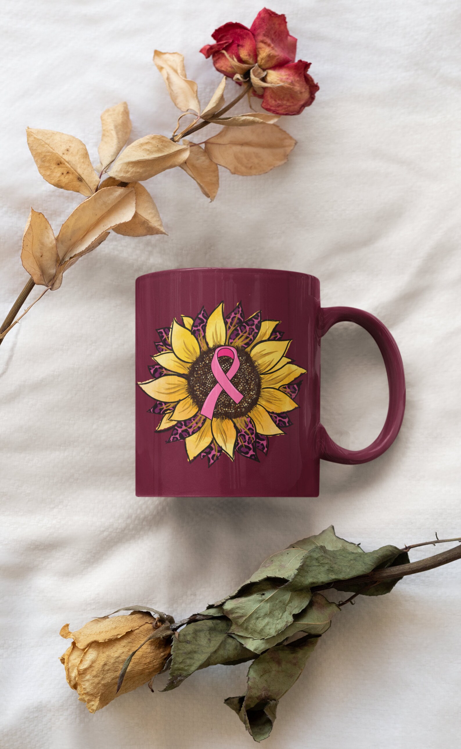 Pink Leopard Sunflower Breast Cancer Png Breast Cancer - Etsy