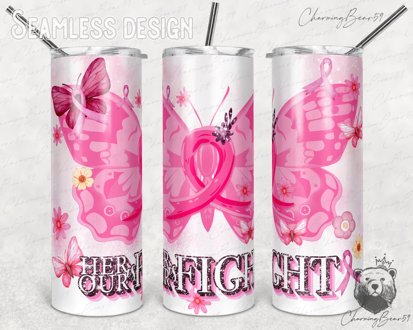 Breast Cancer PNG Tumbler Pink Cancer Tumbler Wraps Cancer - Etsy