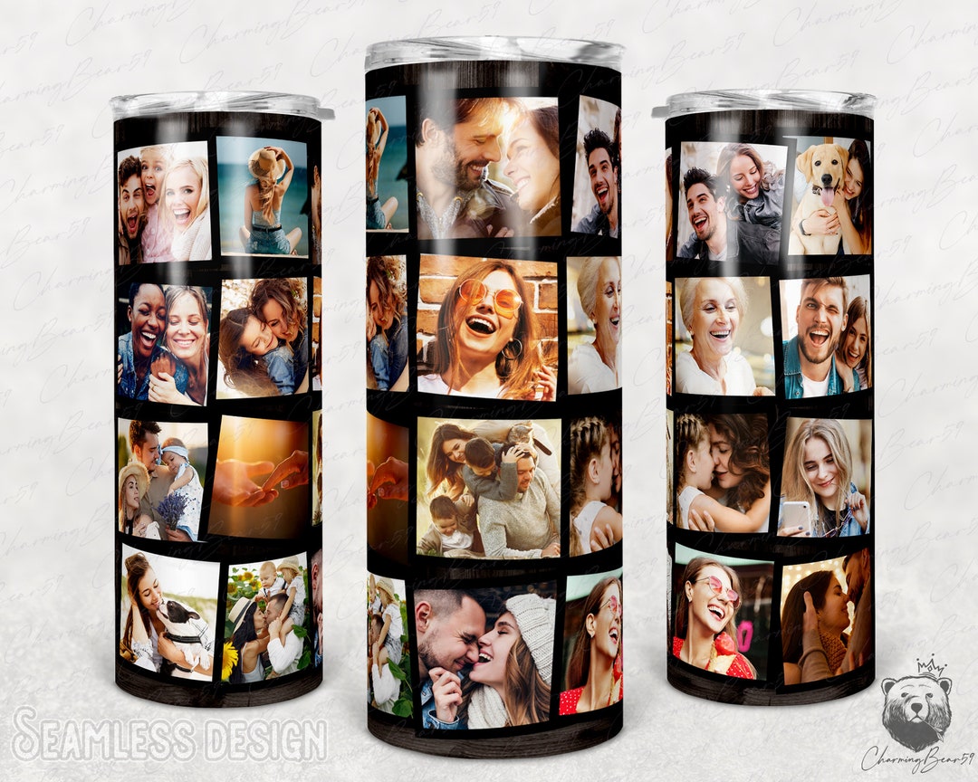 20 Photo Collage 20oz Skinny Tumbler Png Sublimation, Frame Photo ...