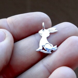 Sterling Silver .925 Rabbit Pendant Animal Bunny Necklace Pet Jewelry ...