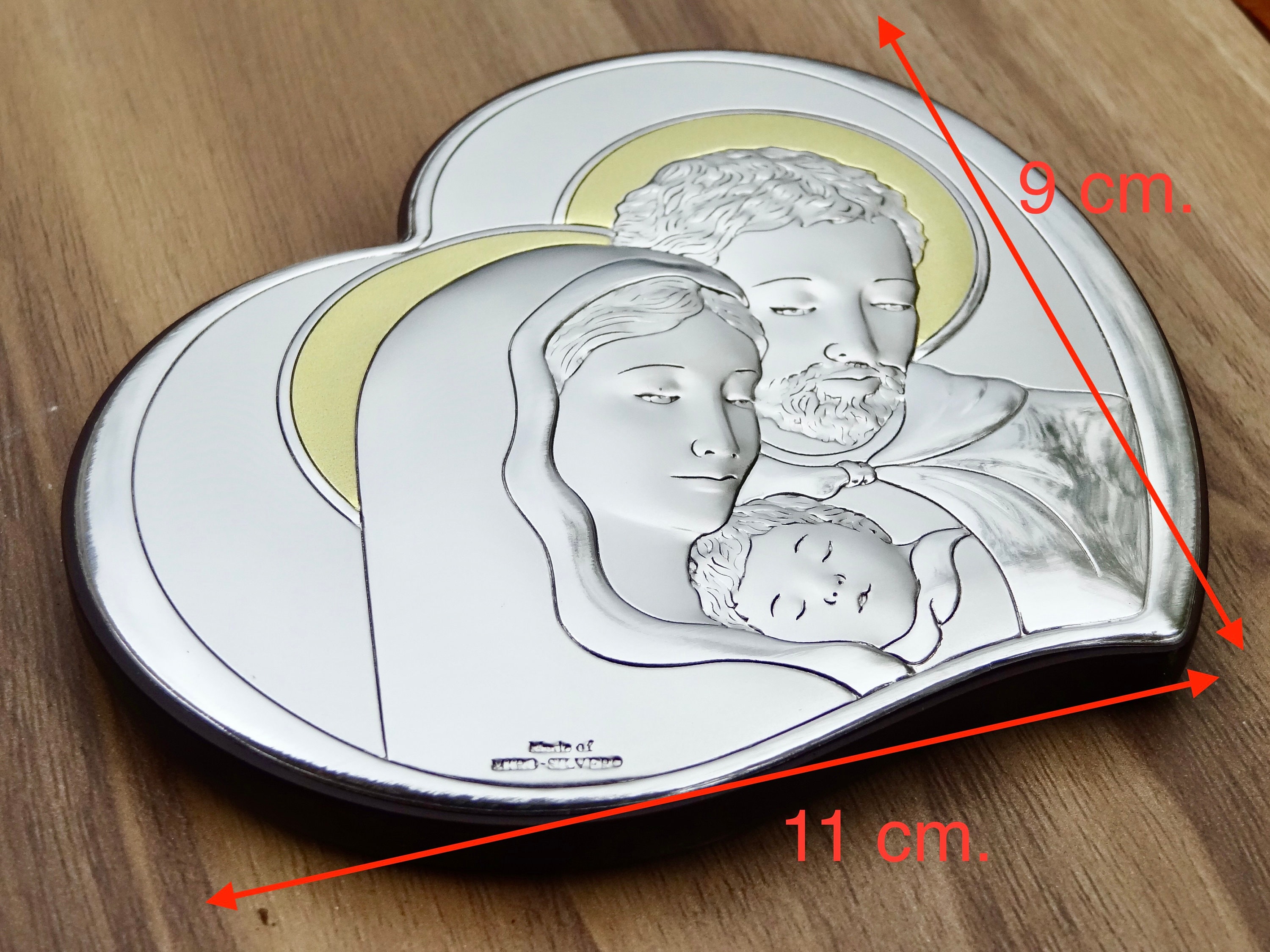 Pure Silver Religious Icon: Holy Family Plaque, Italian Made - Etsy