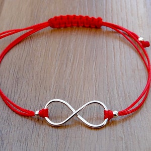 Infinity Bracelet Red String Sterling Silver 925 Spiritual Jewelry ...