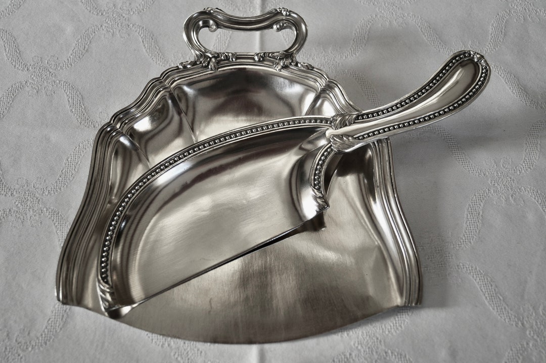 Vintage French Silver Plated Crumb Sweeper Set "louisxvi" - Etsy