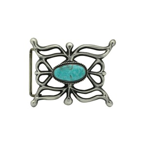 Carole Wilson Begay Sandcast Buckle Easter Blue Turquoise - Etsy
