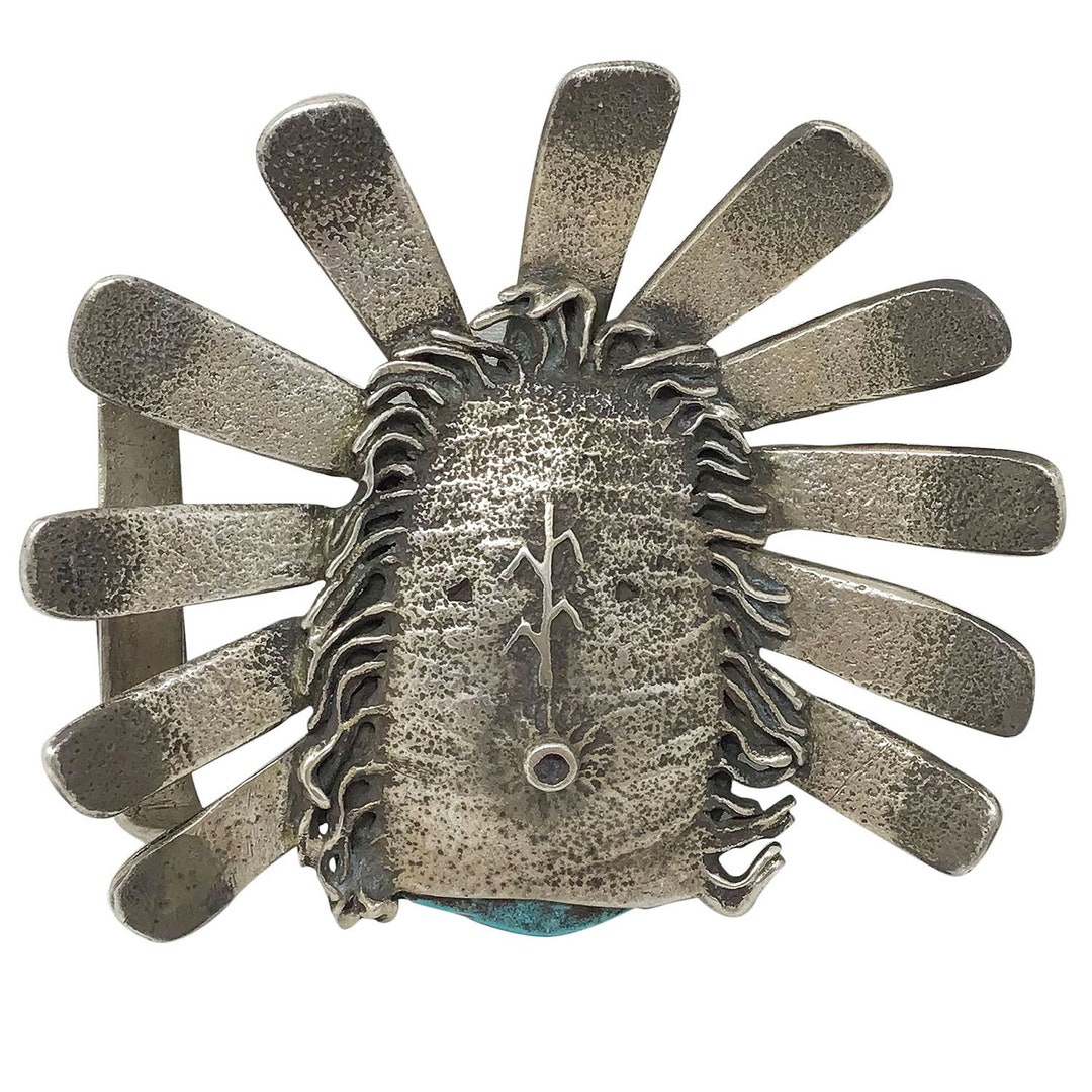 Philander Begay, Buckle, Navajo Yei' Be Chei' Mask, Turquoise, Handmade ...