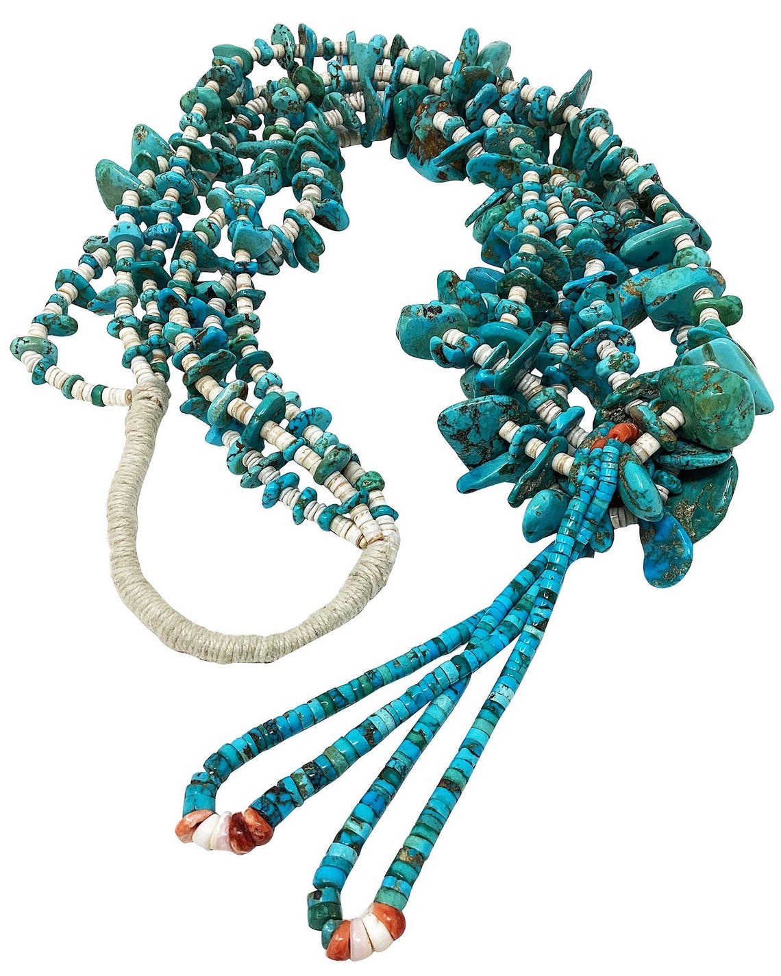 Vintage Turquoise Beads, Circa 1940s, Navajo Handmade, Jacla, Nevada ...