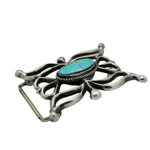 Carole Wilson Begay Sandcast Buckle Easter Blue Turquoise - Etsy