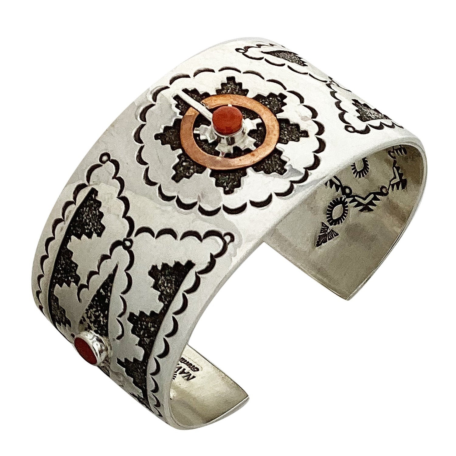 Wilford Begay, Bracelet, Navajo Ceremonial Basket, Mediterranean Coral ...