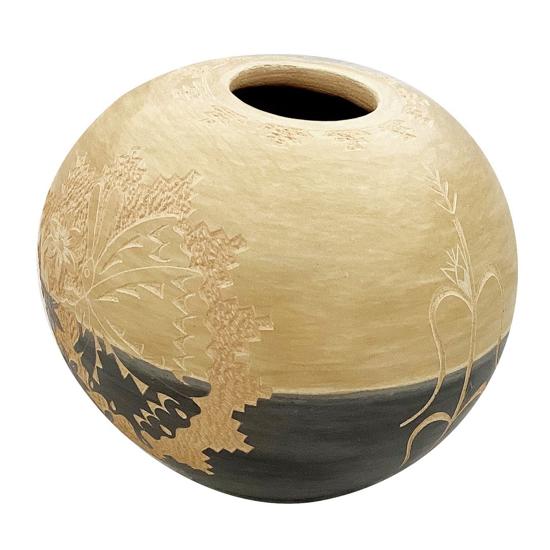 Lawrence Yepa, Butterfly Pottery, Jemez Pueblo, Coil Technique, 5” X 5 ...