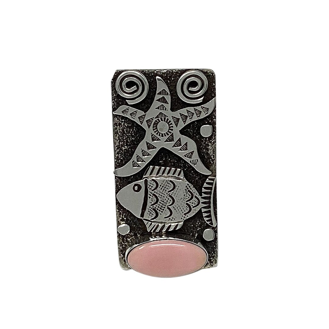 Alex Sanchez, Ring, Pink Conch, Sterling Silver, Navajo, 6 1/2 - Etsy