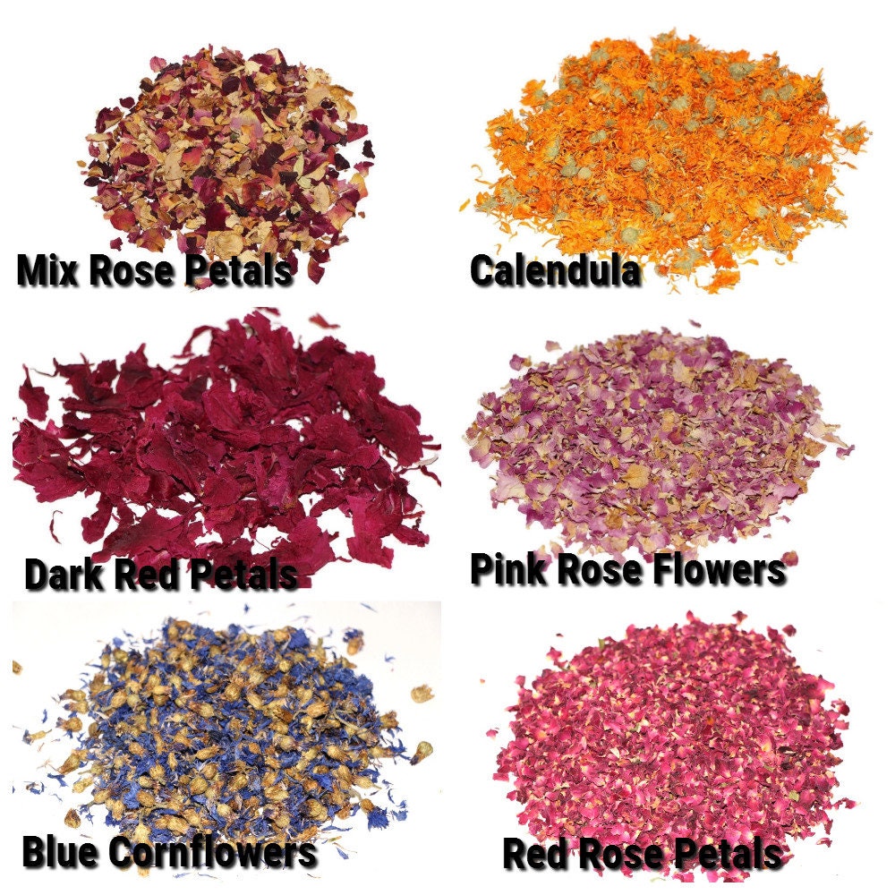 35 Dried Flowers Biodegradable Confetti Wedding Rose - Etsy