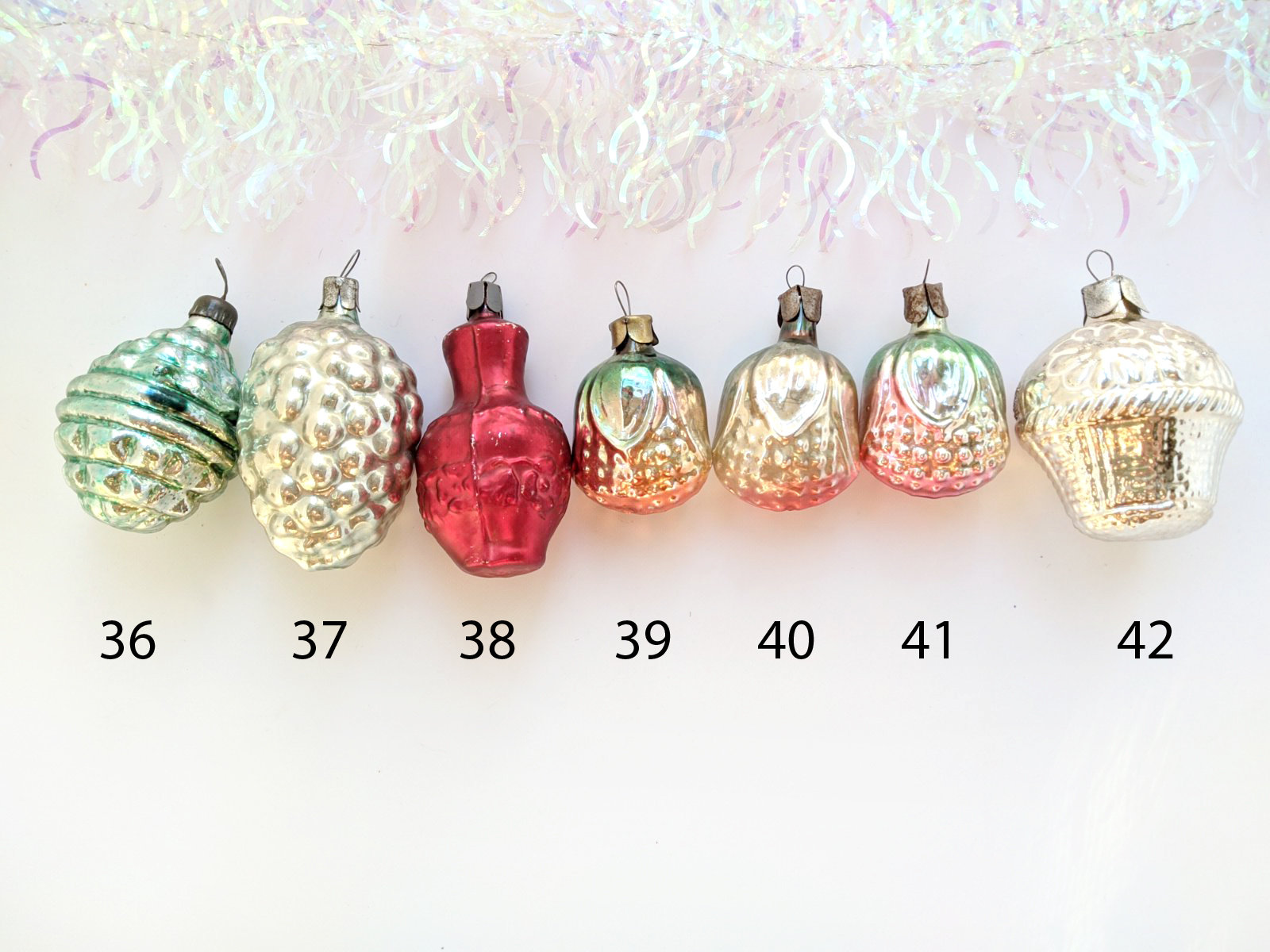 Christmas Tree Ornaments Vintage Glass Xmas Decoration | Etsy