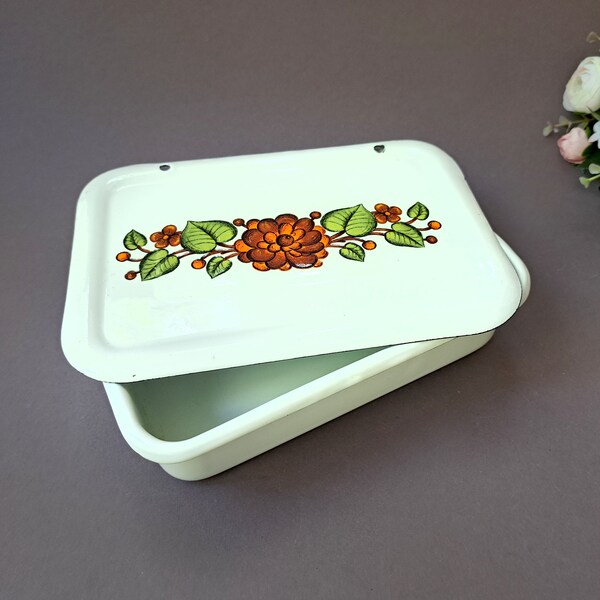 Enamel Container - Etsy