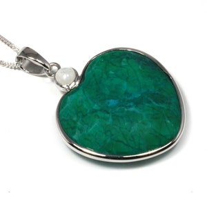 Chrysocolla Howlite Pendant - Etsy UK