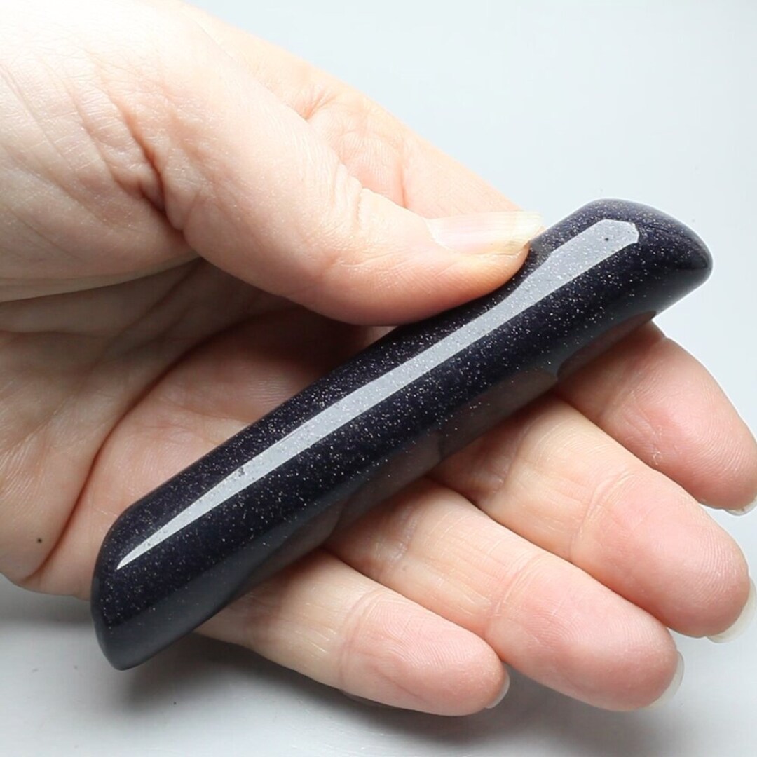 Blue Goldstone Crystal Massage Wand ~100mm | WDV825 - Etsy