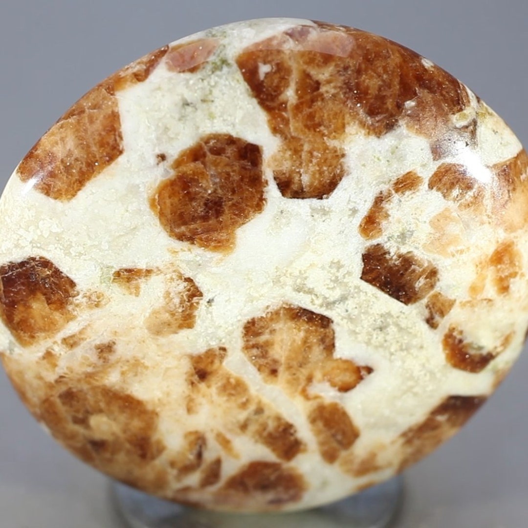 Garnet in Limestone Polished Stone ~44mm | TV121 - Etsy