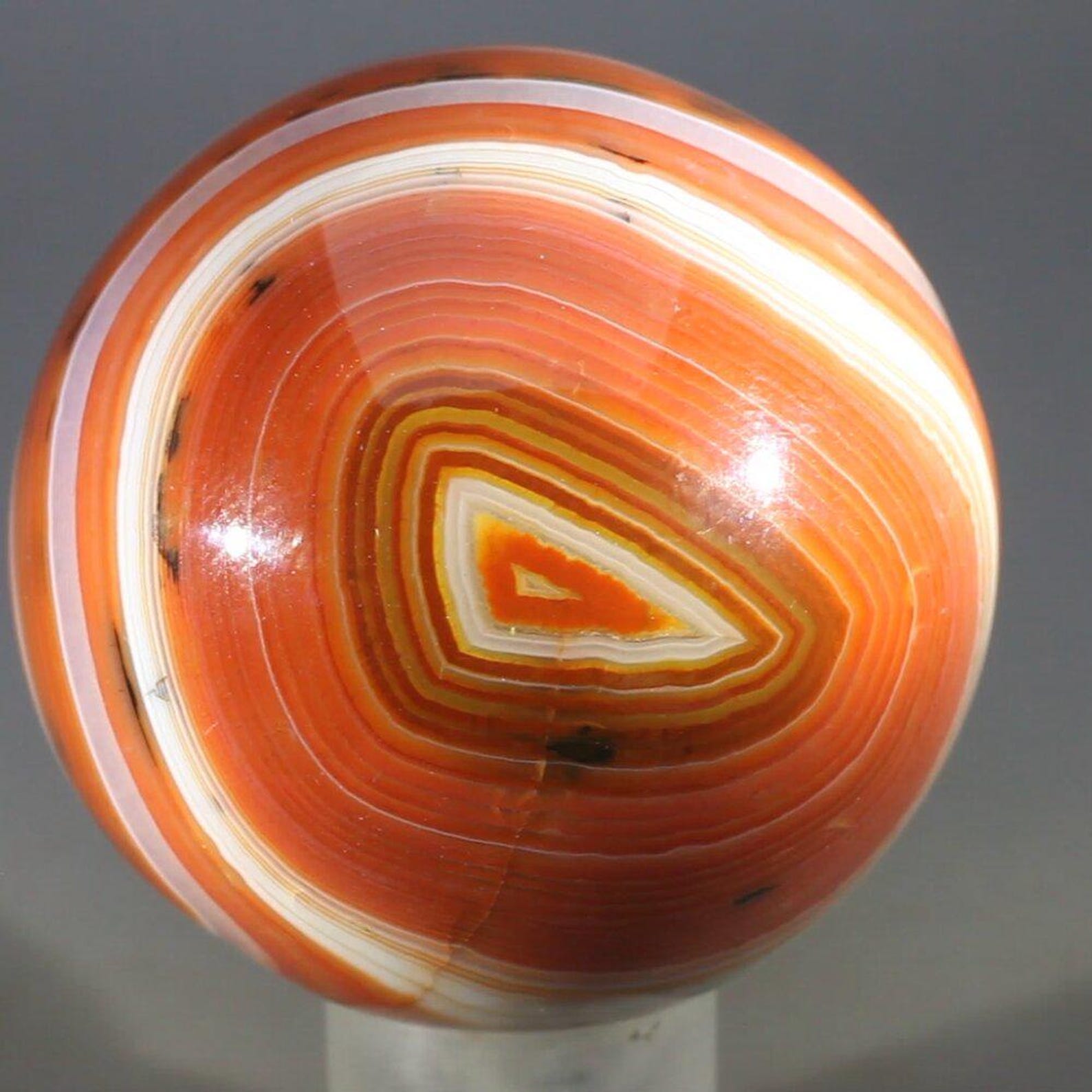 Carnelian Red Banded Agate Crystal Sphere ~42mm | SPH1117 - Etsy