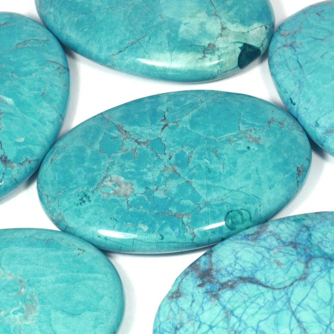Turquoise Howlite Palm Stone 70x50mm PS69 - Etsy