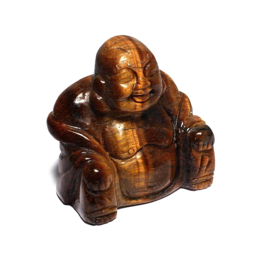 Tiger Eye Sitting Buddha Statue - Etsy