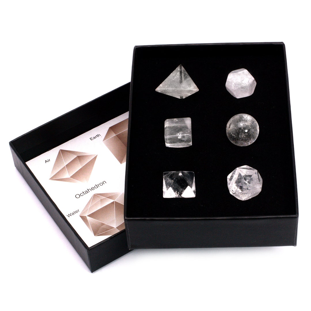 Quartz Six Piece Platonic Solids Crystal Set - Etsy