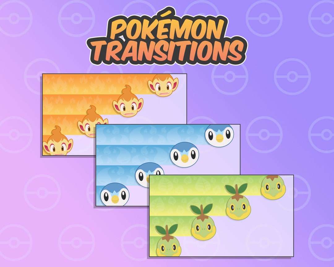 Twitch Stinger Transitions Starter Pokémon Chimchar Piplup Turtwig ...