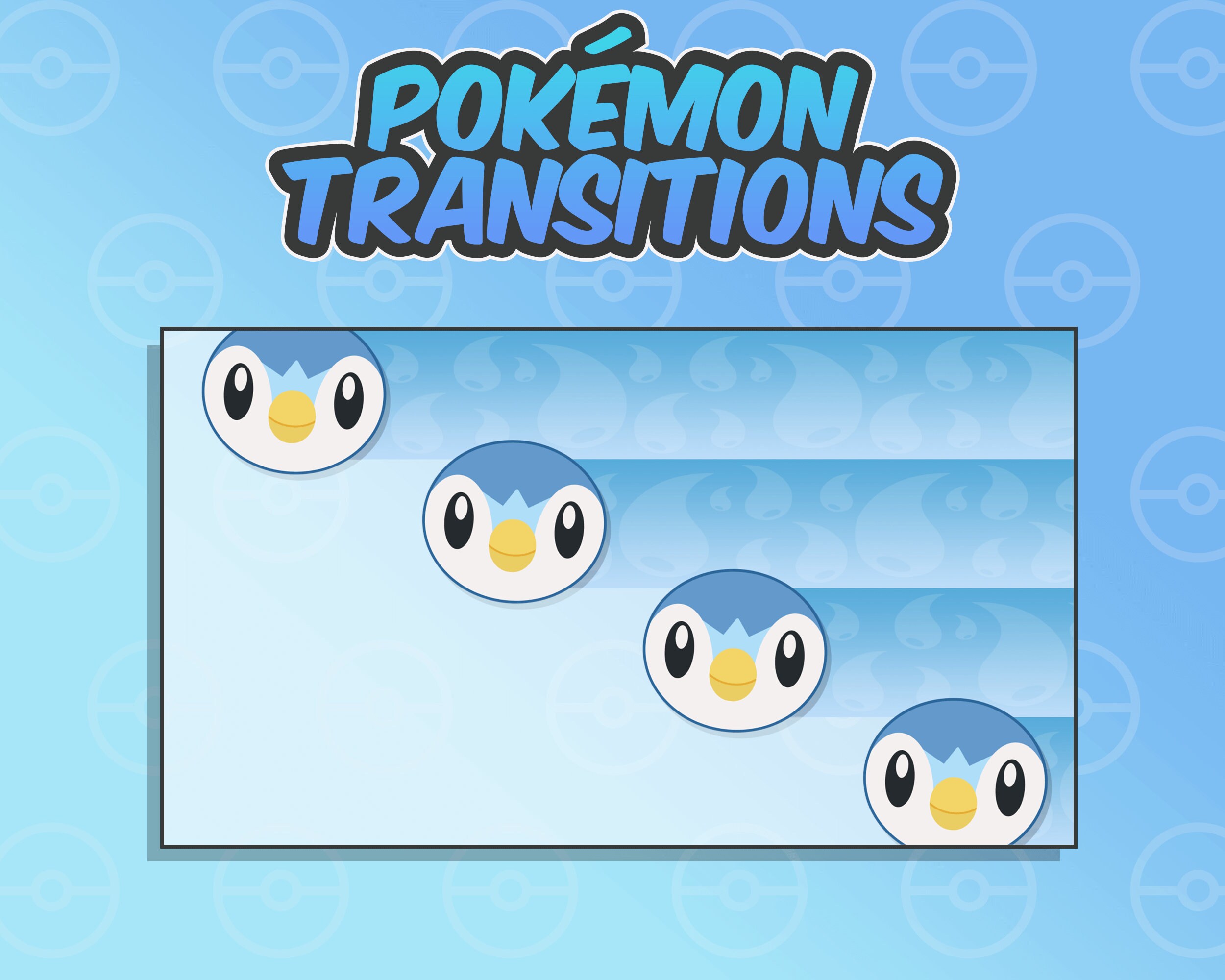 Twitch Stinger Transitions Starter Pokémon Piplup Scene Transition - Etsy