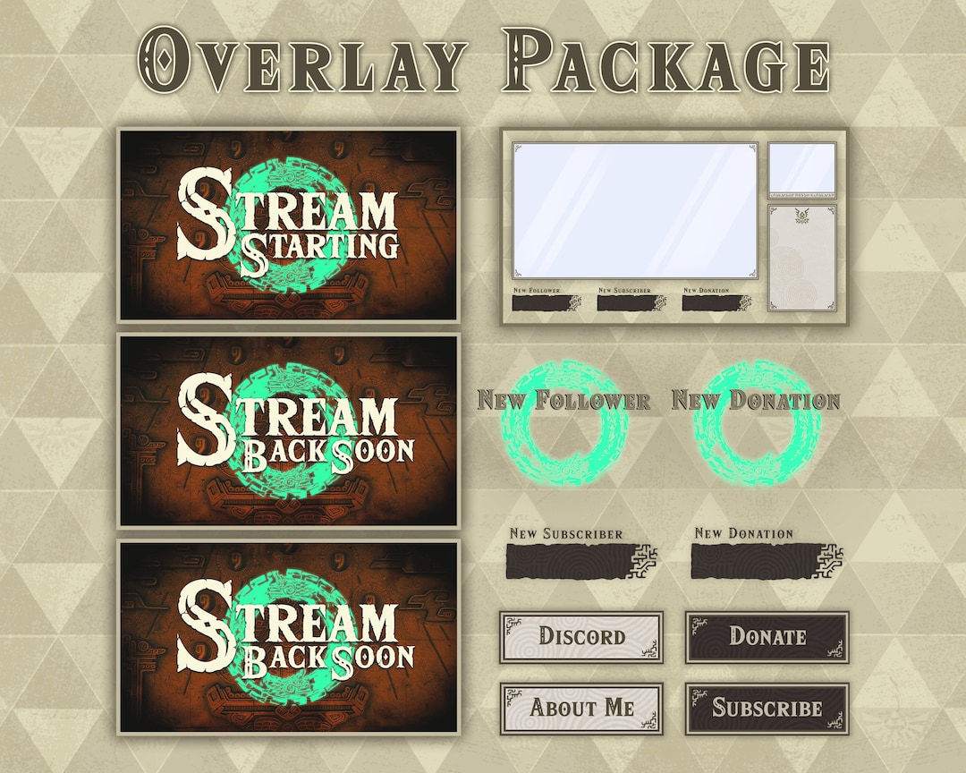 Twitch Overlay Package Animated Legend of Zelda Tears of the Kingdom ...