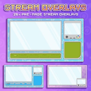Animated Gameboy Stream Overlay Package Retro Kawaii Design (digital ...