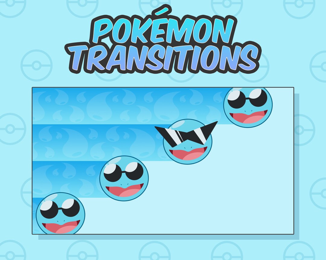 Twitch Stinger Transitions Starter Pokémon Transition Squirtle - Etsy