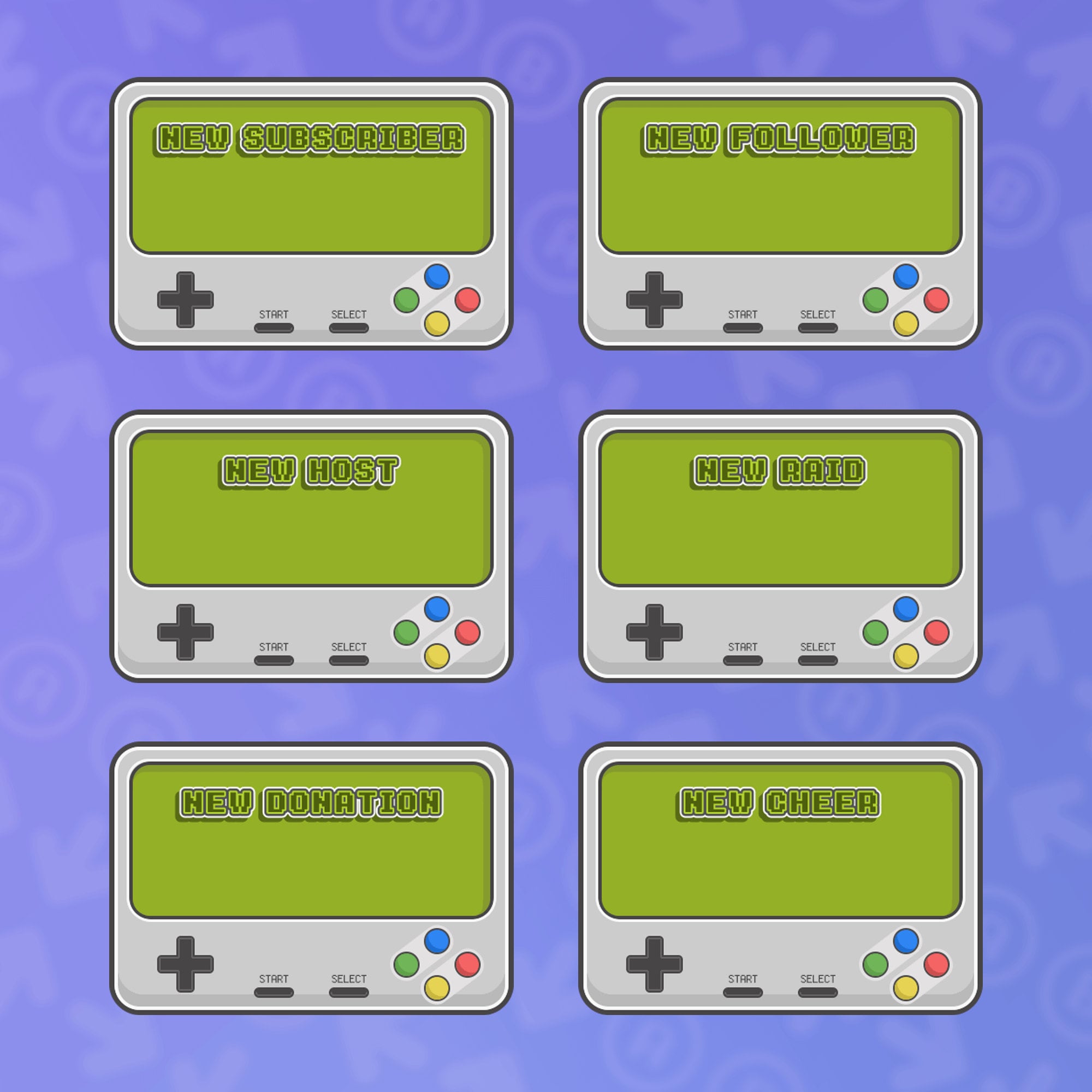 Animated Twitch Alerts Retro Game Boy Gaming Stream Notification Alerts ...