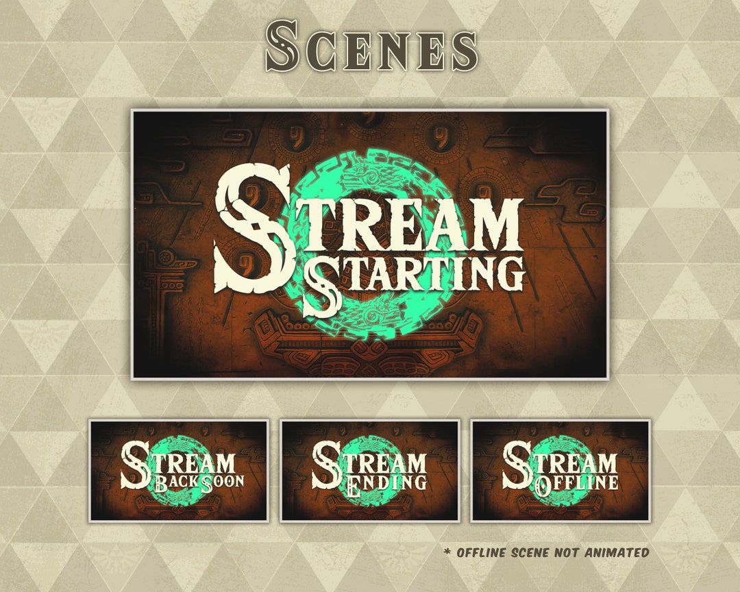 Twitch Animated Scene Stream Starting Screens Legend of Zelda Tears of ...
