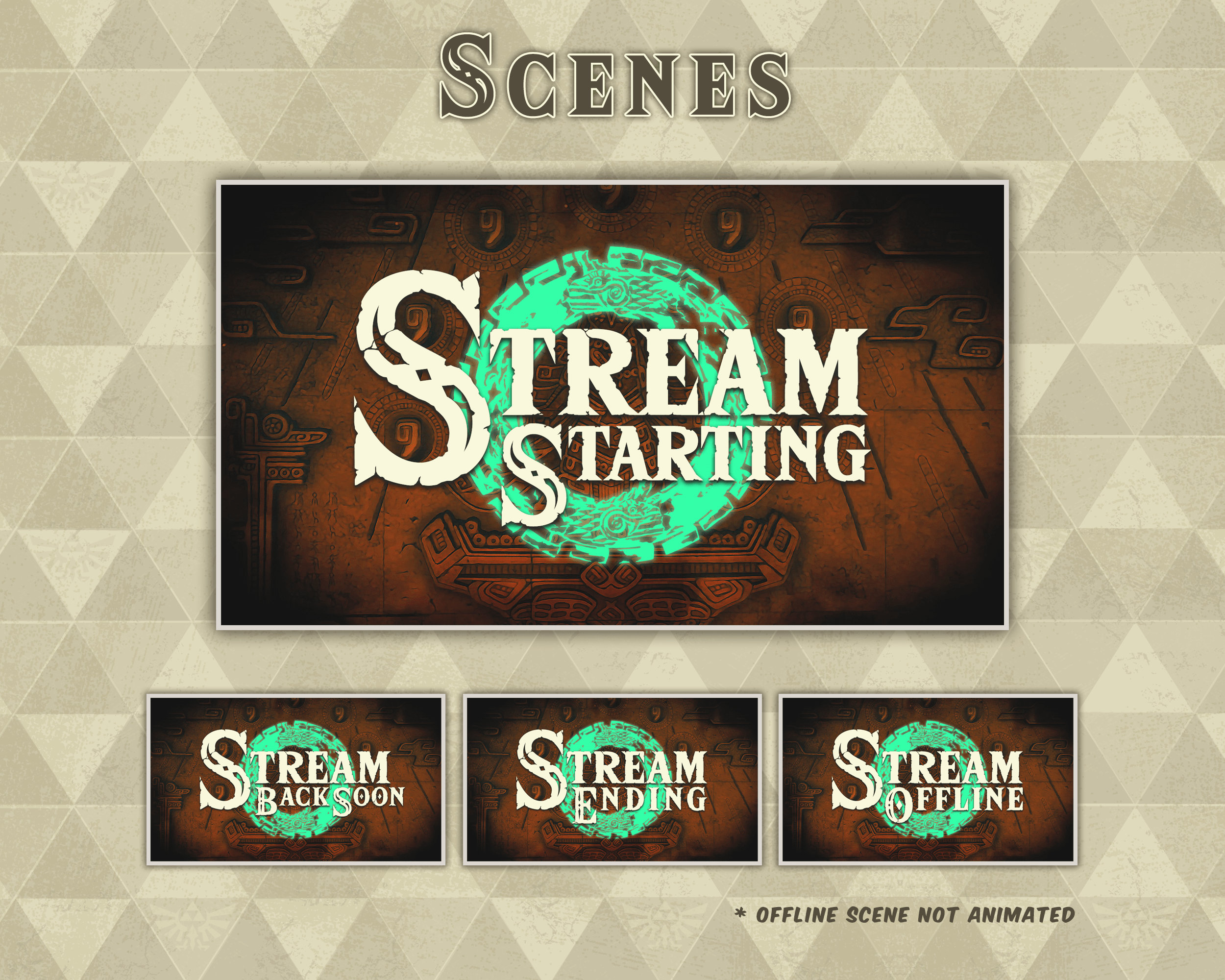 Twitch Animated Scene Stream Starting Screens Legend of Zelda - Etsy